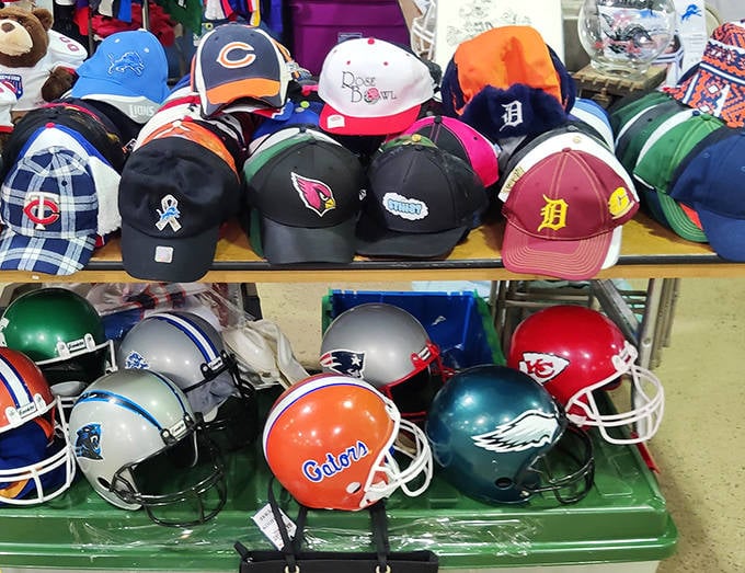 Sports memorabilia that lets you pledge allegiance to your team without the heartbreak of actually watching them play. The Detroit "D" prominently displayed, naturally.