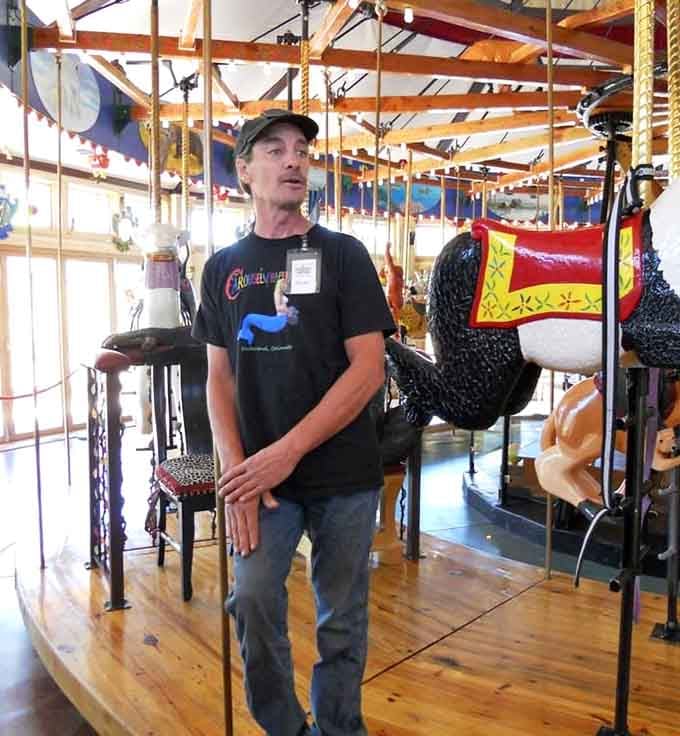 Passionate volunteers share the carousel's magic with visitors, their enthusiasm as genuine as the hand-carved animals themselves.