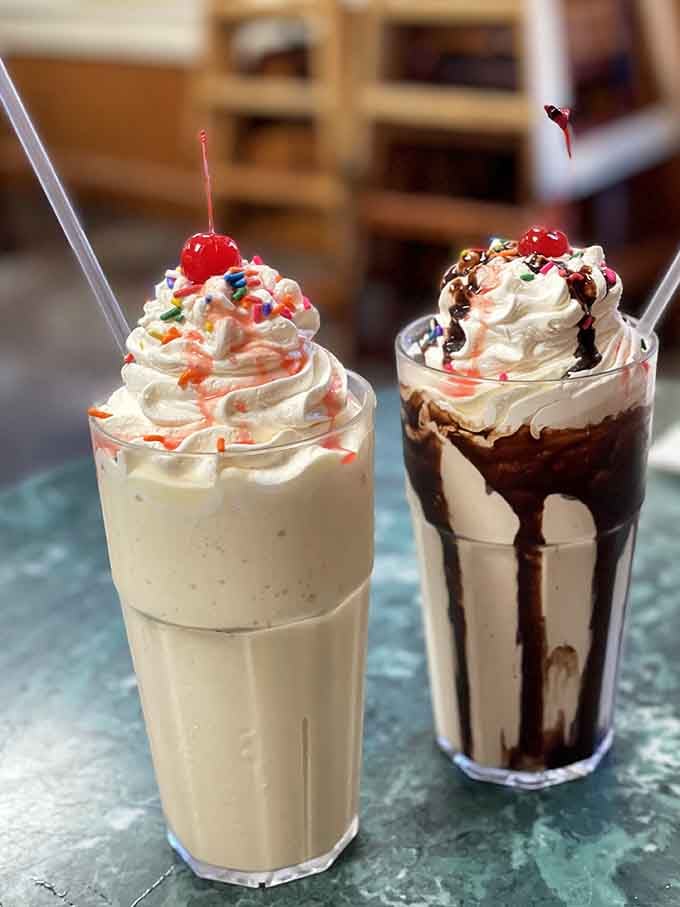 Old-school milkshakes topped with whipped cream and cherries, because some traditions deserve to live forever and ever.