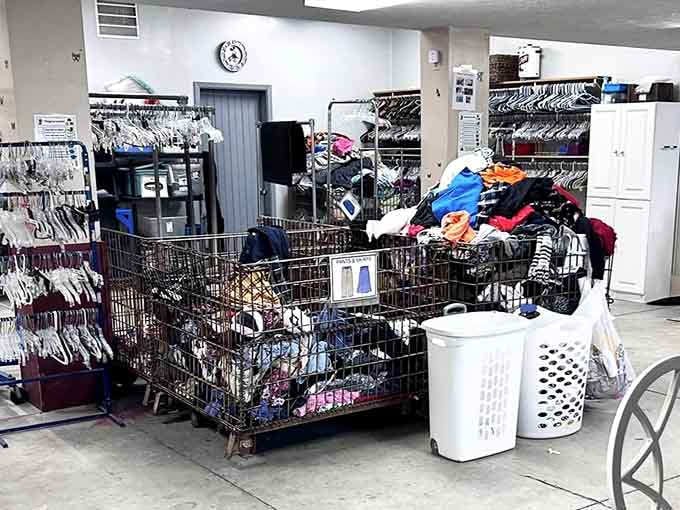 Behind the scenes: where donations transform into inventory through the magic of sorting, pricing, and the occasional "what IS this thing?" moment.