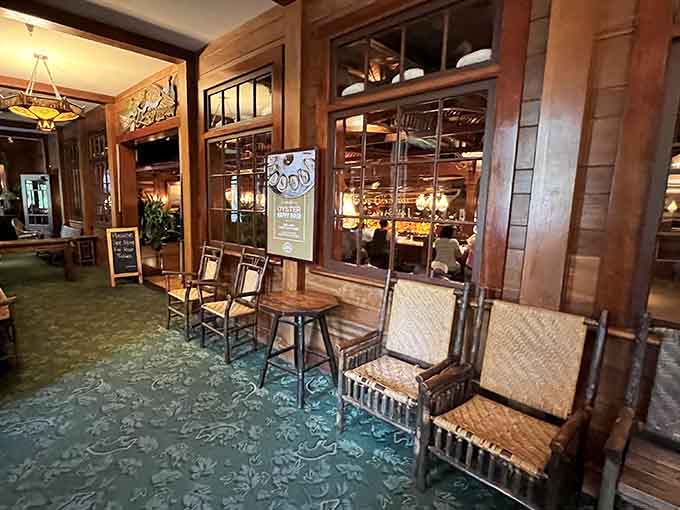 Even the waiting area has more character than most restaurants' main dining rooms, complete with rustic charm galore.