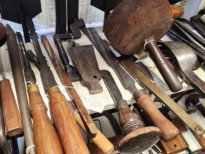 Old tools that built America, now waiting to decorate your workshop or confuse younger generations completely.