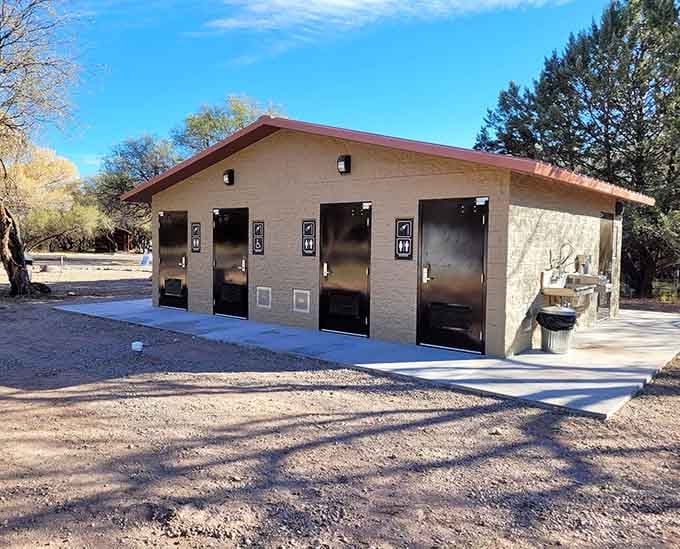 Clean facilities in a state park&mdash;proof that sometimes the universe does care about your comfort and dignity.