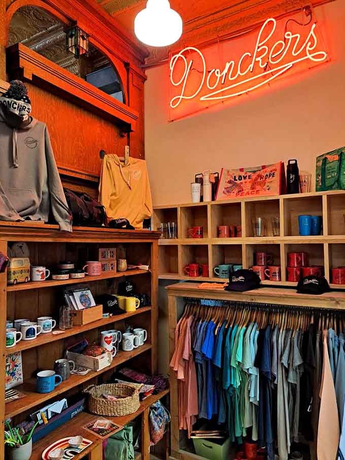 The neon Donckers sign glows like a beacon for anyone who appreciates quality over quick fixes.