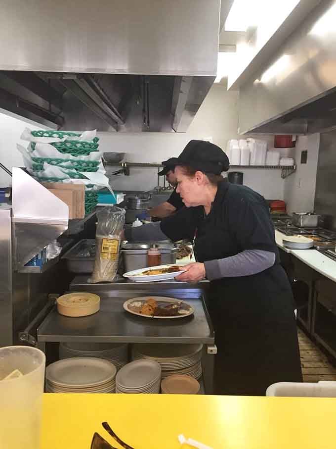 Watch the kitchen crew work their magic on the griddle, turning simple ingredients into something absolutely extraordinary.