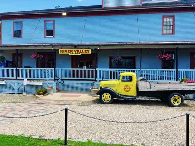 The River Valley Junction building proves that even snack stops can have serious vintage charm and character to spare.