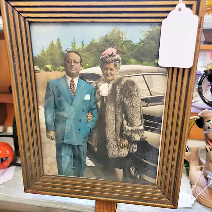 This dapper couple in their Sunday best reminds us of an era when "dressing down" still involved a suit and fur coat.