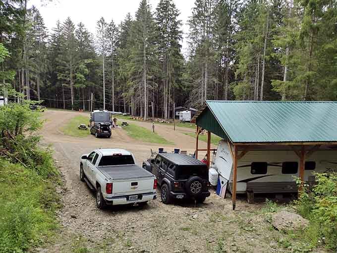 Campground living where your neighbors are close enough to borrow sugar but far enough to maintain sanity.
