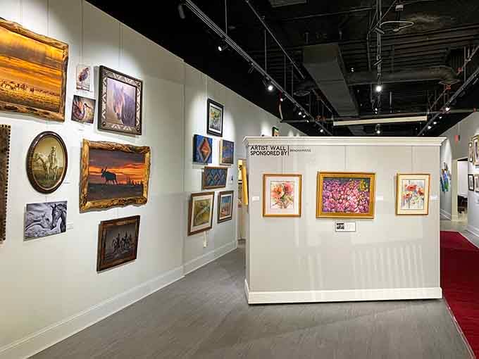 Art galleries in small towns often surprise you—like finding a perfect espresso in a gas station or Wi-Fi in the wilderness.