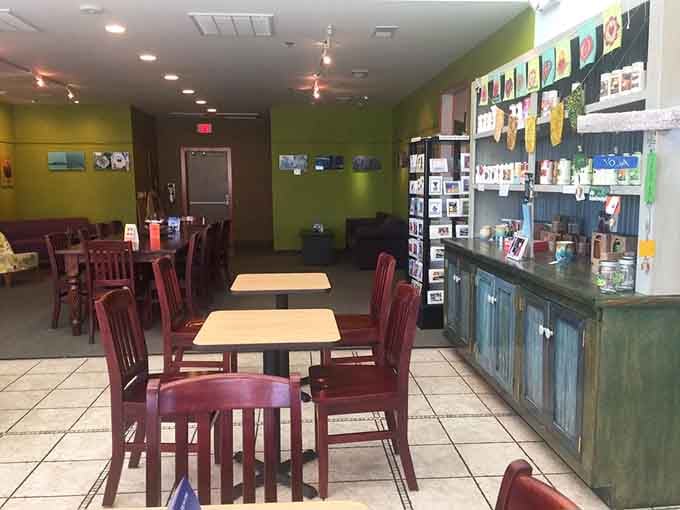 Bright walls and cozy seating create the kind of space where time slows down delightfully.