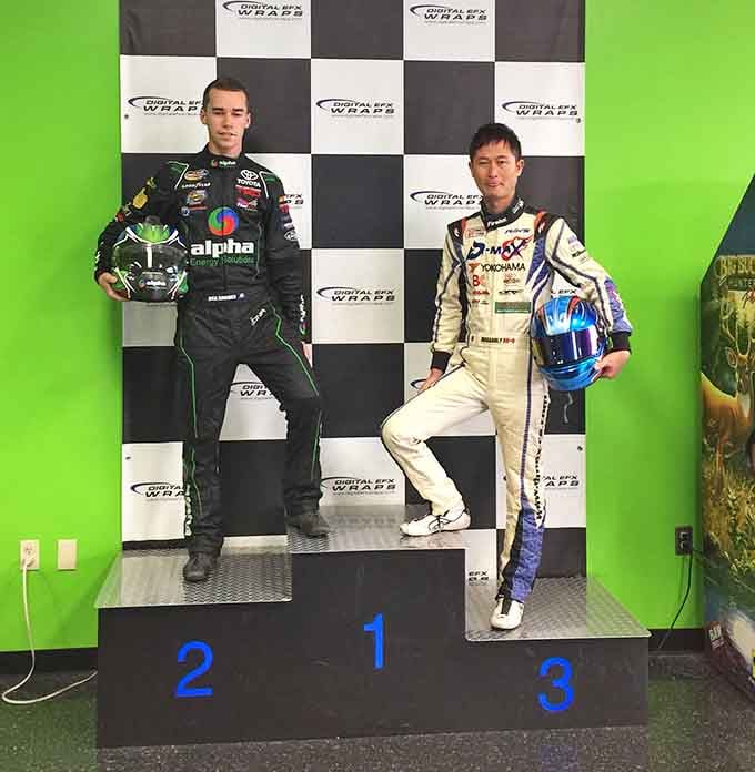 Professional racing suits on determined racers remind you that this isn't child's play anymore, folks.