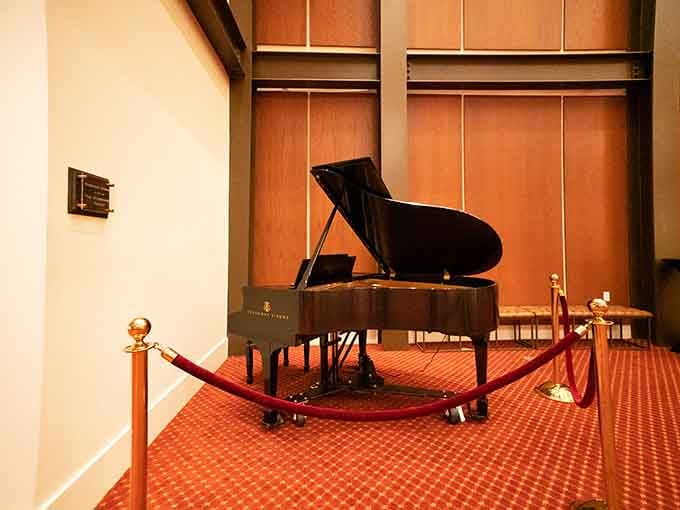 Even the piano gets its own moment of glory in this temple of performing arts and culture.