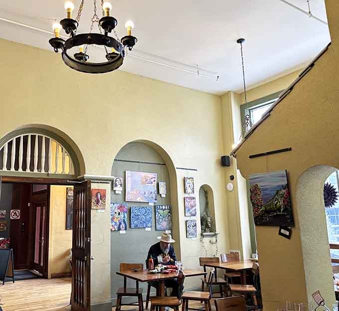 Spacious dining room with soaring ceilings where breakfast dreams come true every single morning in Springfield.