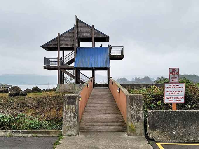 The boat launch observation tower offers panoramic harbor views&mdash;perfect for spotting wildlife or contemplating your next seafood dinner.
