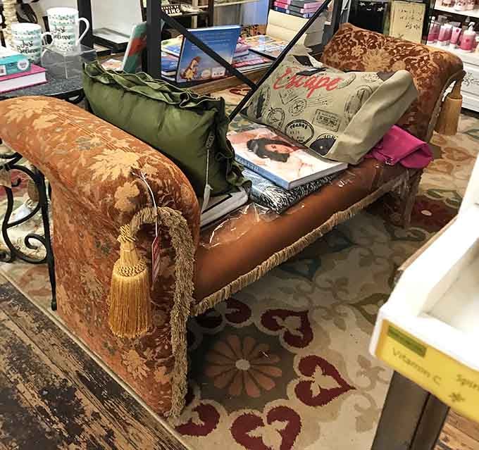 This well-loved couch has stories to tell, and it's priced so you can afford to hear them.