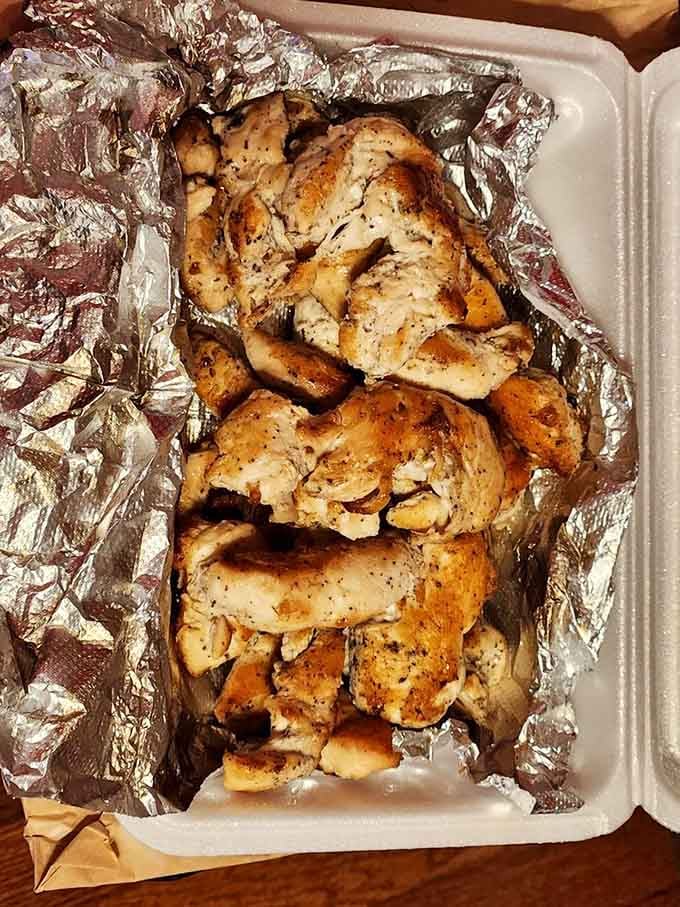 Perfectly grilled chicken that's seasoned, sliced, and ready to make your taste buds sing the hallelujah chorus.