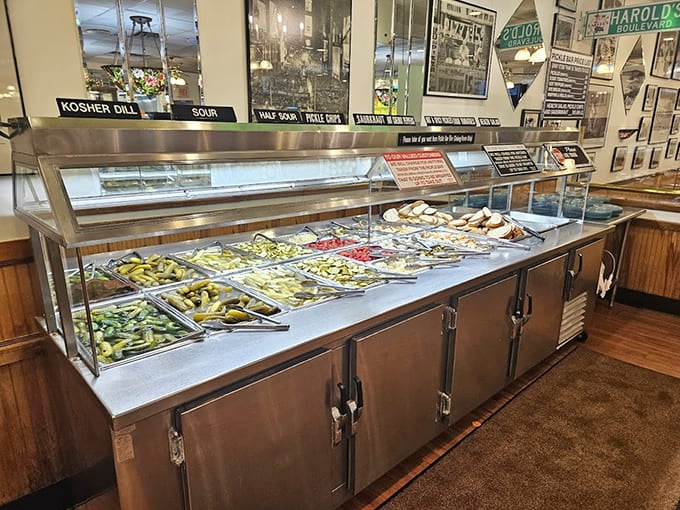 The pickle bar offers more varieties than most people knew existed in the entire world.