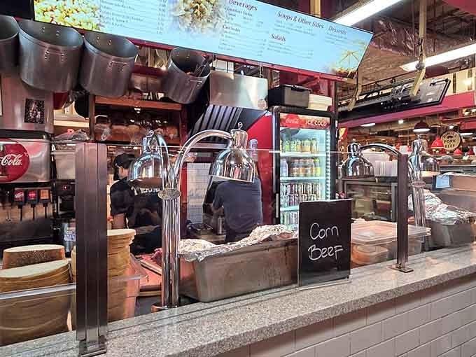 The counter where magic happens and hungry people become very satisfied customers in record time.