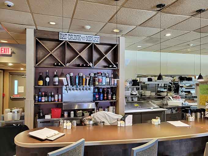 The "Eat Drink and Be Merry" sign isn't just a suggestion&mdash;it's basically the restaurant's mission statement.