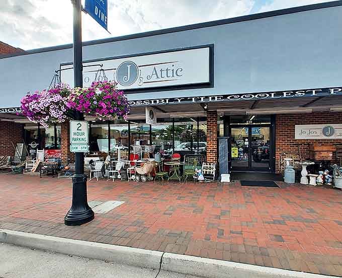 Jo Jo's Attic tempts passersby with "possibly the coolest" treasures, proving one person's attic finds become another's conversation pieces.