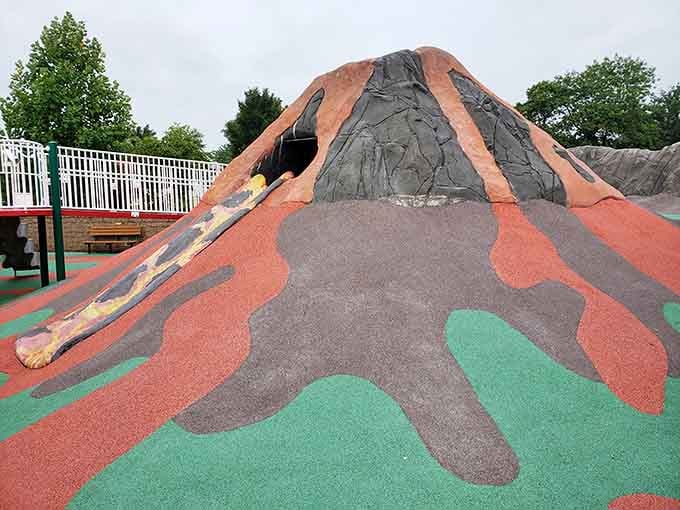 Volcanic slopes with multiple routes mean every kid finds their perfect challenge without the sibling squabbles.