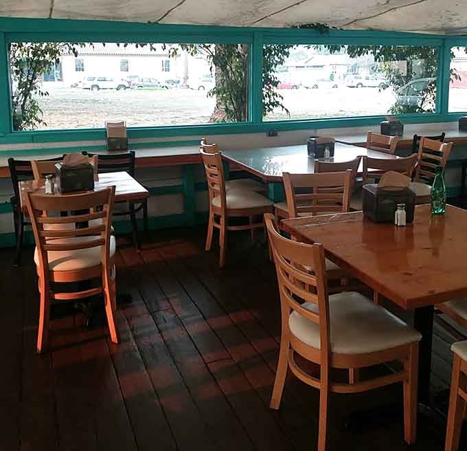 More cozy seating with windows all around, because even simple spaces feel special with great food.