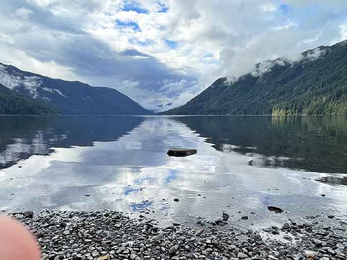 When the lake mirrors the mountains this perfectly, you'll spend ten minutes just figuring out which way is up.