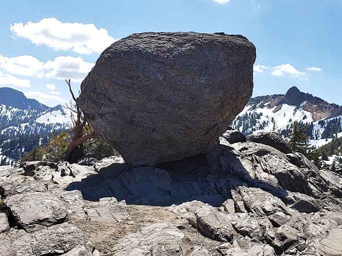 Balanced Rock defies gravity and common sense, perched precariously like nature's own Jenga game gone wonderfully right.