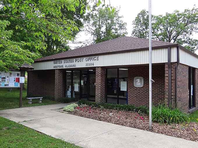 Even the post office maintains that rustic charm, making mail pickup feel like a community event.