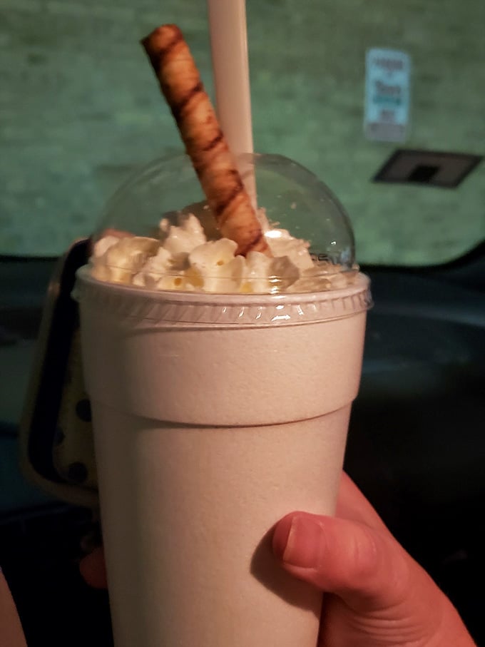A milkshake with a cookie straw isn't just dessert; it's engineering brilliance that would make NASA scientists proud.