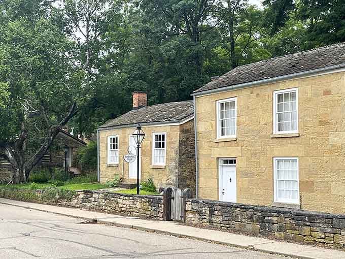 Pendarvis houses cling to hillsides like they're part of the landscape, which was exactly the Cornish miners' brilliant plan.