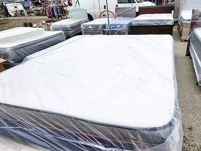 Mattress mountain! The ultimate adult playground for those seeking better sleep without the showroom markup and pushy salespeople.