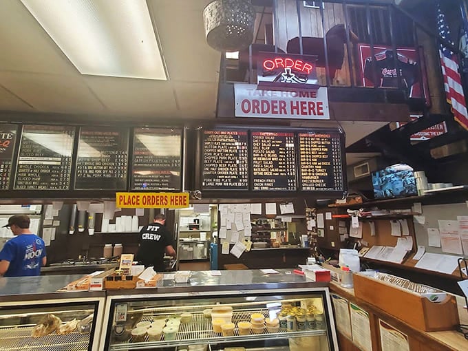 The order counter buzzes with activity as hungry diners prepare to embark on their buffet adventure.