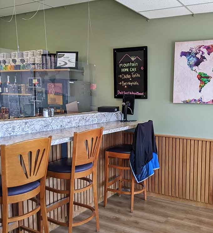 The counter where locals perch like happy birds, caffeinated and ready to tackle the day ahead.