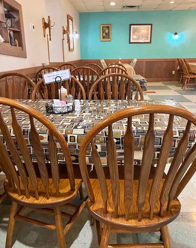 Soft lighting and comfortable seating invite you to slow down and remember what mealtime used to mean.