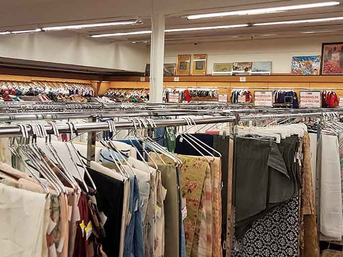 Blankets and linens hang ready to warm homes and beds throughout the Twin Cities and beyond Minnesota.