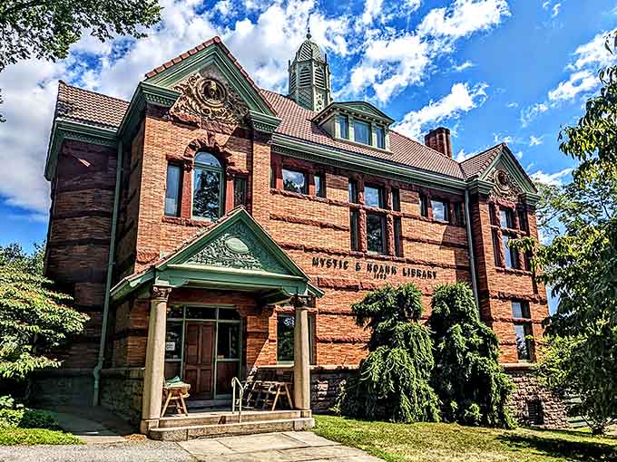 The Mystic & Noank Library's stunning brick architecture houses literary treasures and that unmistakable old book smell that Kindle just hasn't figured out how to digitize.