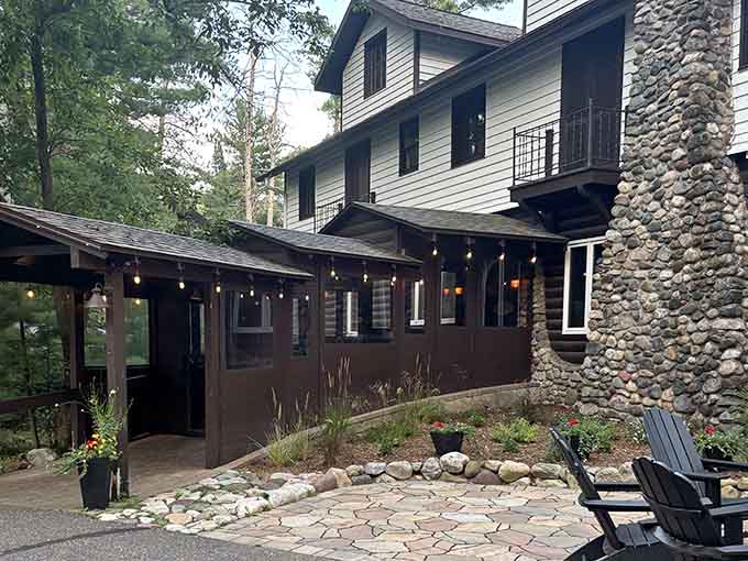 The entrance beckons with string lights and that unmistakable supper club charm that promises an unforgettable evening ahead.