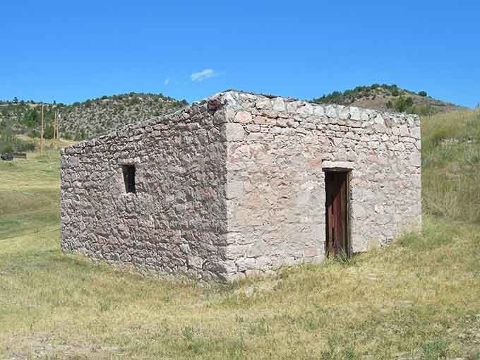 This stone structure, once the city jail, now stands as a silent witness to Hartville's colorful past when the mining boom brought both prosperity and occasional lawlessness.