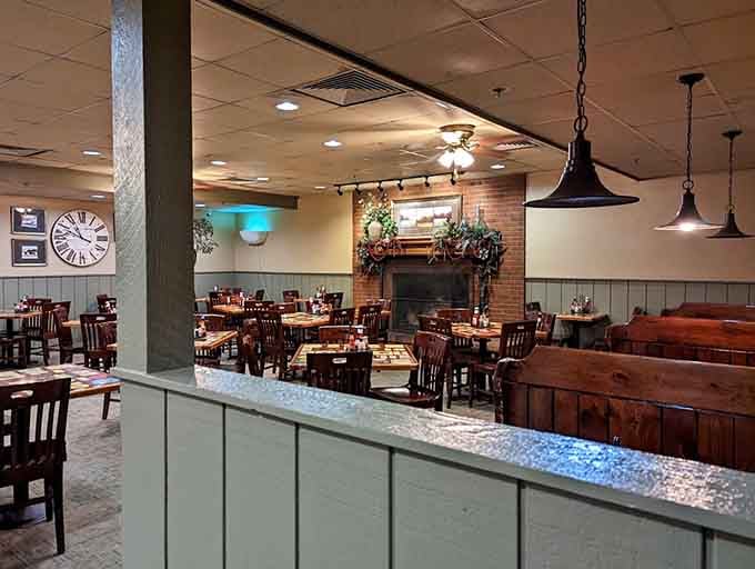 Another angle reveals the spacious dining room where barbecue memories are made every day.
