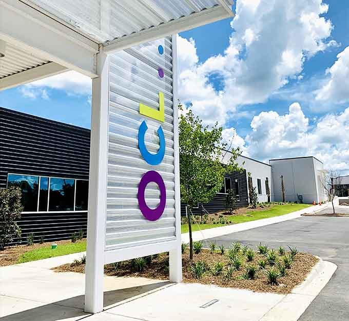 The sleek, modern Orangeburg County Library proves this affordable town isn't stuck in the past, with its colorful "OCL" sign promising air-conditioned adventures for minds of all ages.