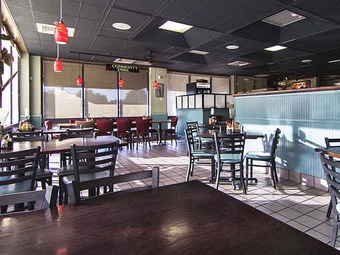 Plenty of seating means there's always room for one more hungry soul seeking comfort food.