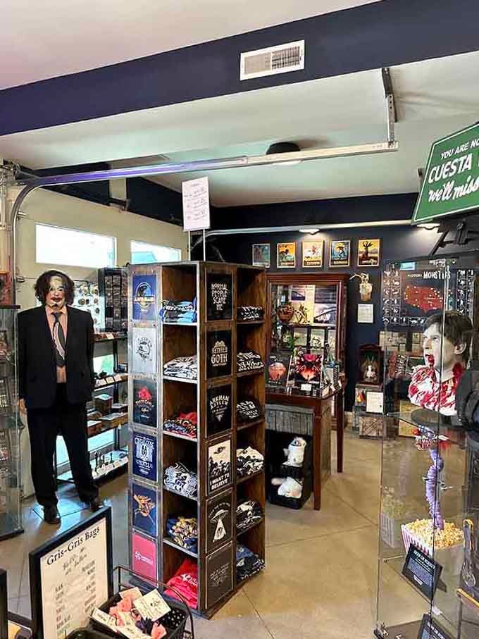 A gift shop where you can buy souvenirs that'll make your friends question your life choices and decorating taste.