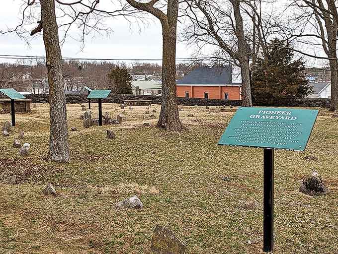 The pioneer graveyard serves as a poignant reminder that "died of old age at 43" was once considered a full life well-lived.