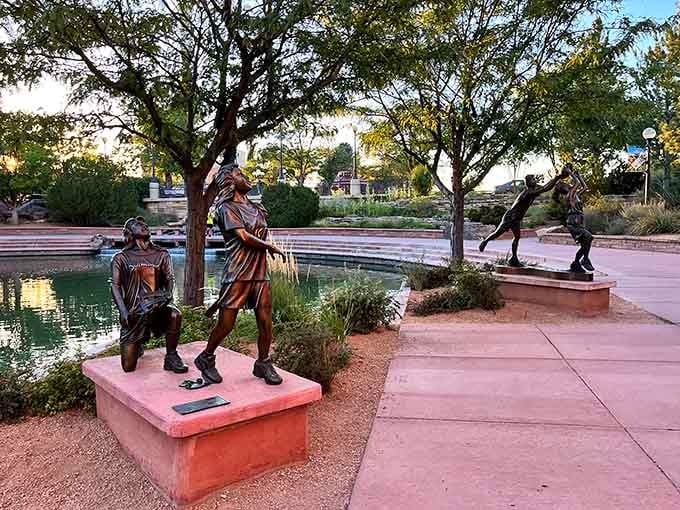 Bronze sculptures depicting everyday moments add character and storytelling to your walk through downtown Pueblo's heart.