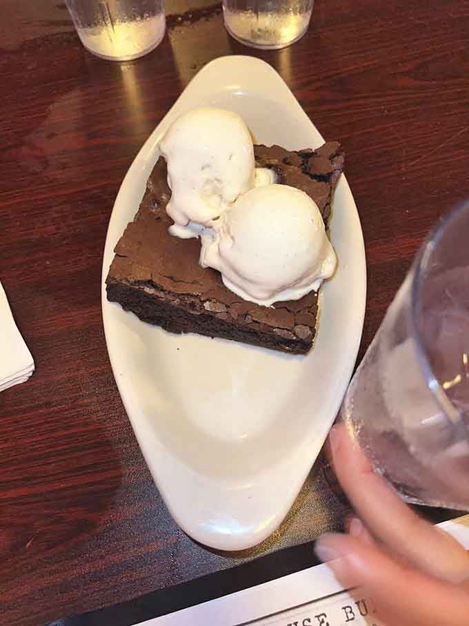 Brownies topped with vanilla ice cream: the dessert equivalent of a standing ovation for your taste buds.