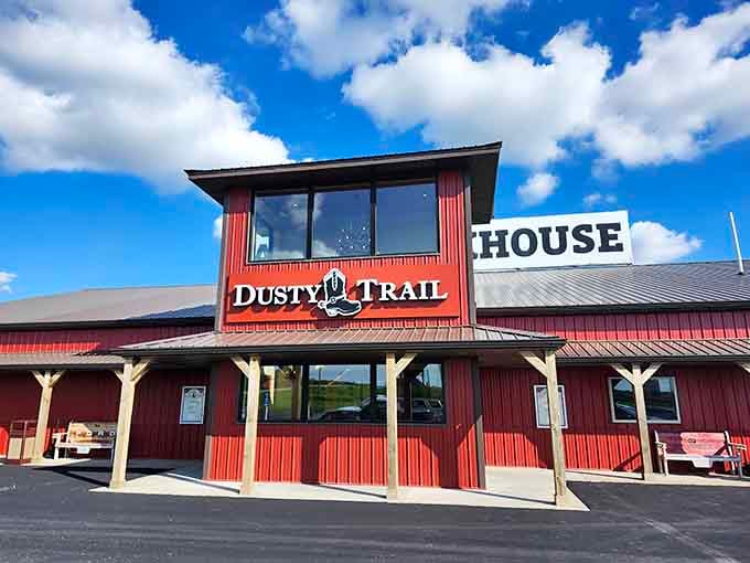 Dusty Trail House serves up hearty meals in a barn-style building that looks ready for both tourists and locals.