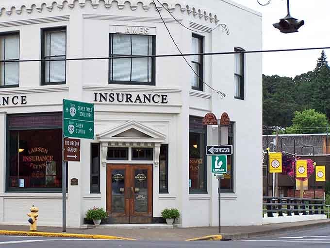 Classic architecture stands proud on Main Street, each building telling stories through its carefully preserved facade.