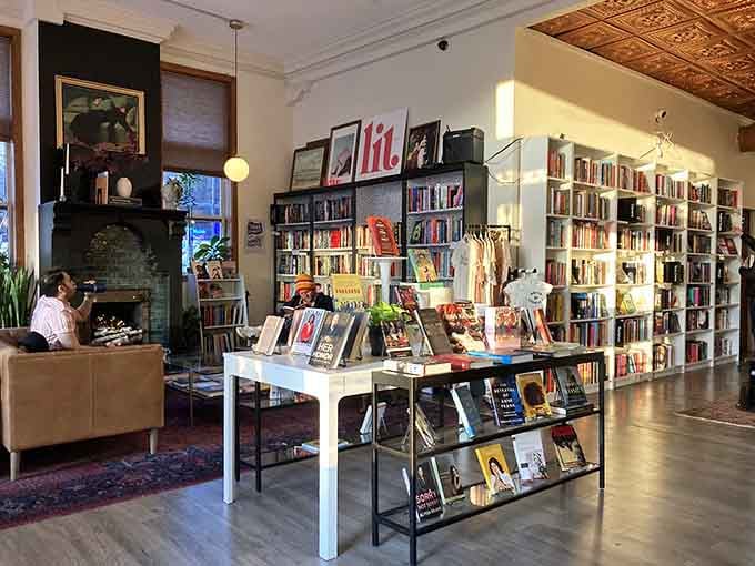 Thoughtful merchandising and cozy corners make browsing here feel like exploring a well-designed friend's personal library instead of shopping.