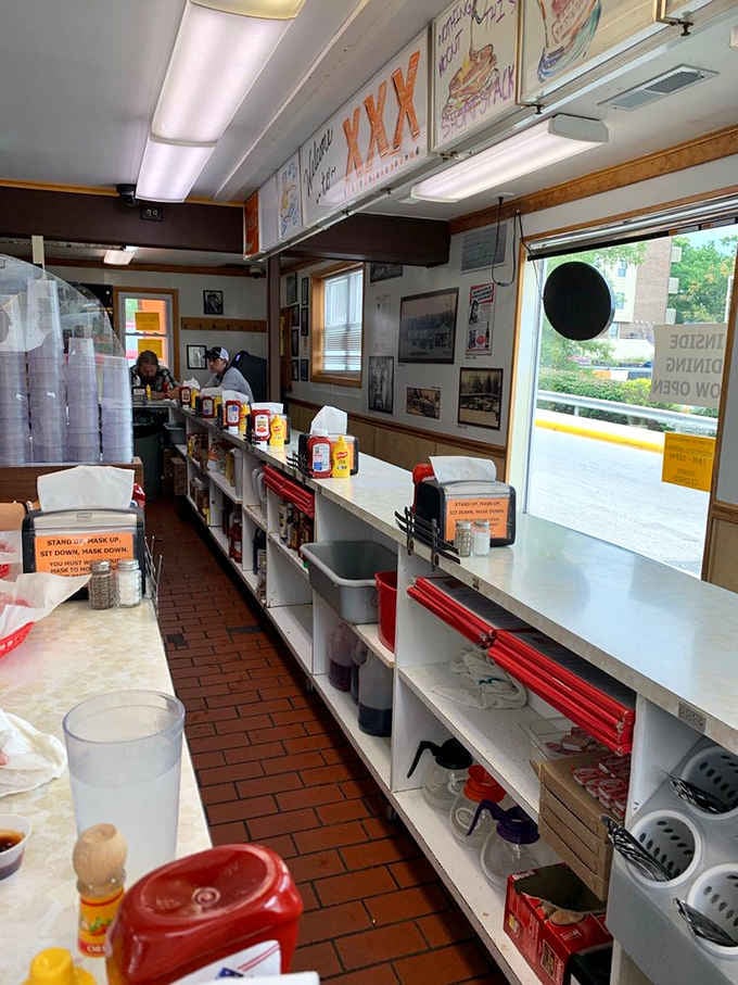 The long counter with its vintage charm invites lingering conversations and second helpings without any guilt whatsoever.